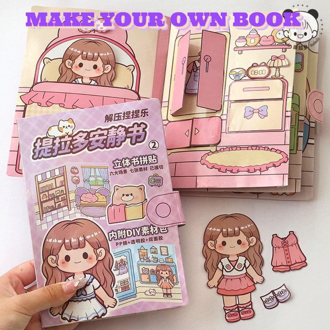 TELADA Bubble Quiet 3D Scene Activity DIY Pinch Sticker Educational Bo ...