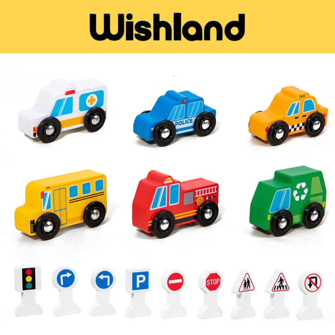 Wooden Cars & Traffic Signs Ages 1+ Mini Traffic Cones Collectible Toy ...