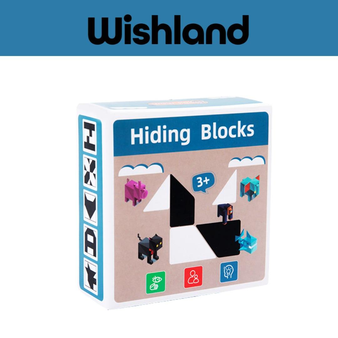Hiding Blocks Ages 3+ Wooden Tangram with Cards Puzzle Gift For Kids b ...