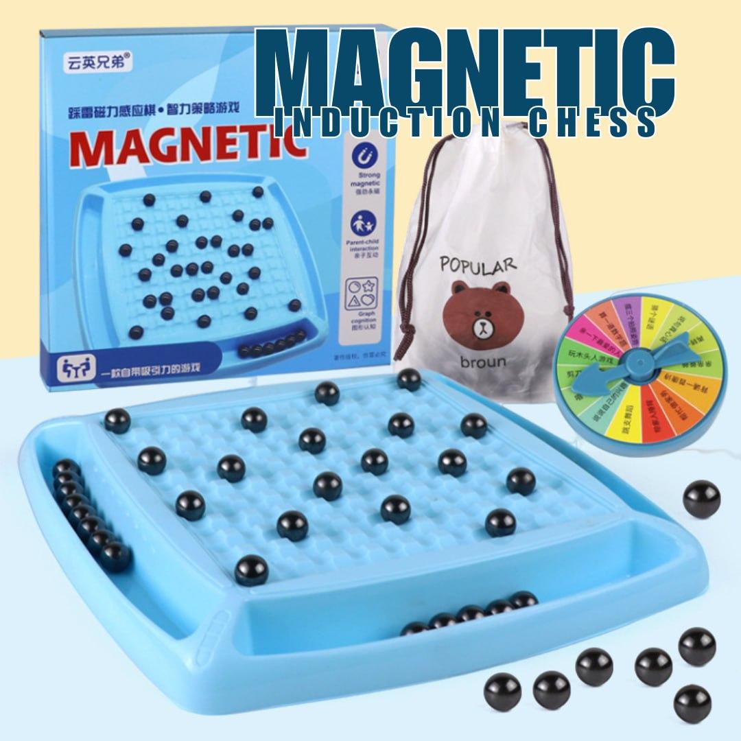 Magnetic Induction Chess Strategy Table Top Magnet Game with Stones fo ...
