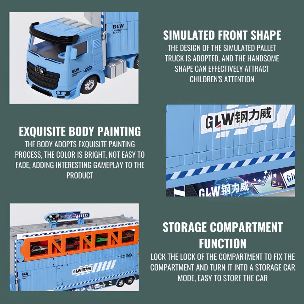 GLW Toy Push Slide Container Truck Model Long Truck for Kids by WISHLA ...